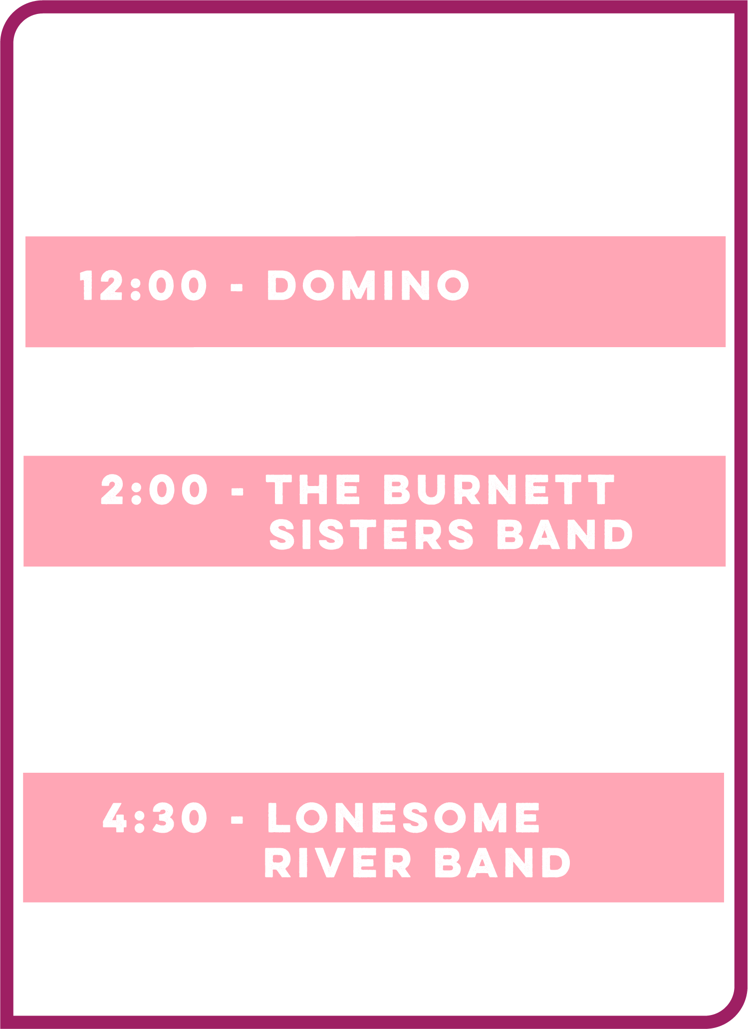 Schedule – Floyd Small Town Fall Festival